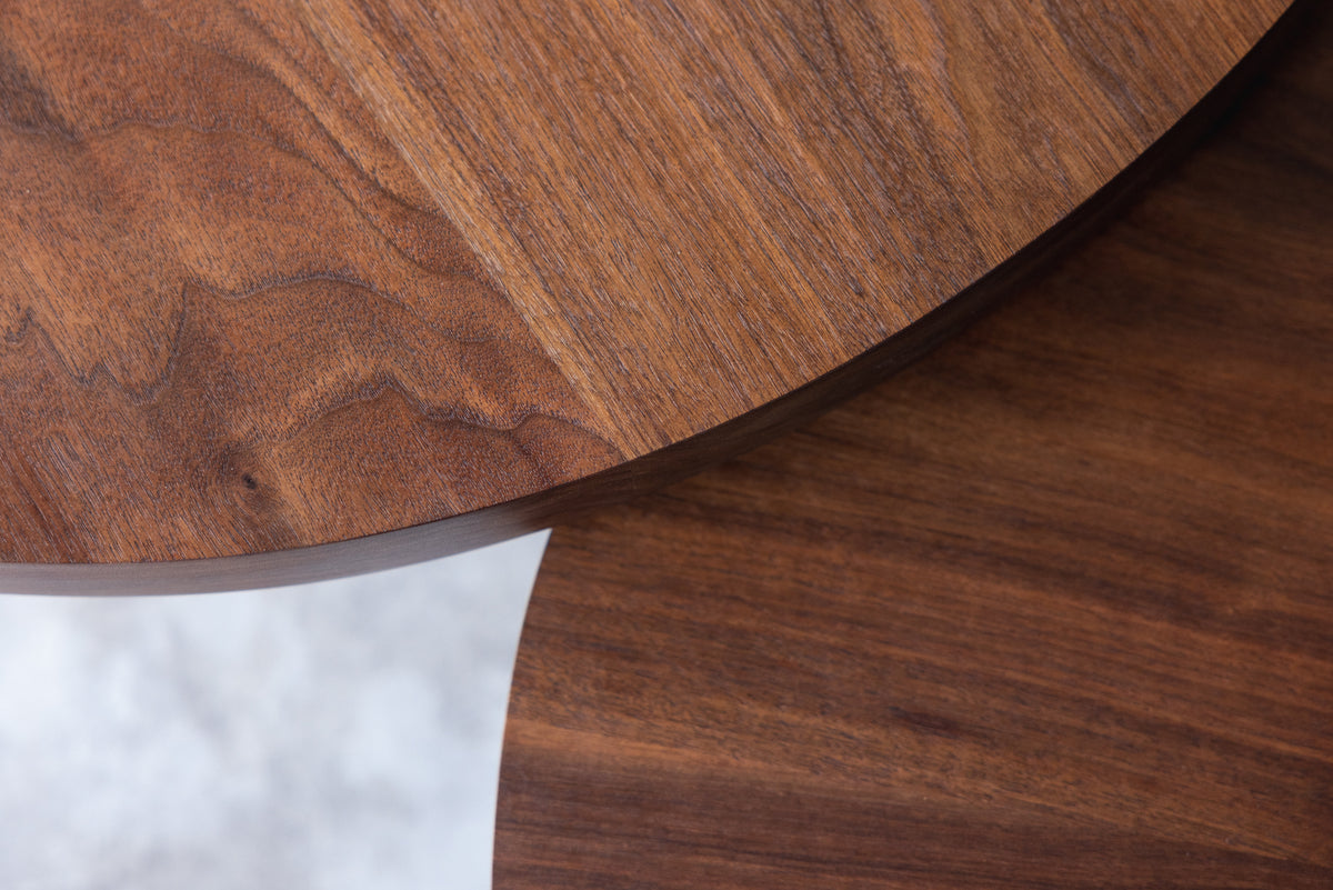 Contemporary Round Walnut Nesting Coffee Table Set – Autonomous Furniture