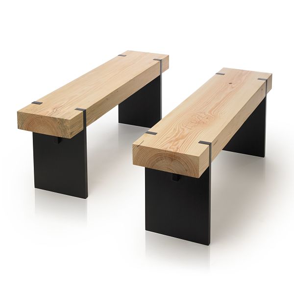 Solid Wood & Matte Black Bench | Autonomous Furniture | Canada