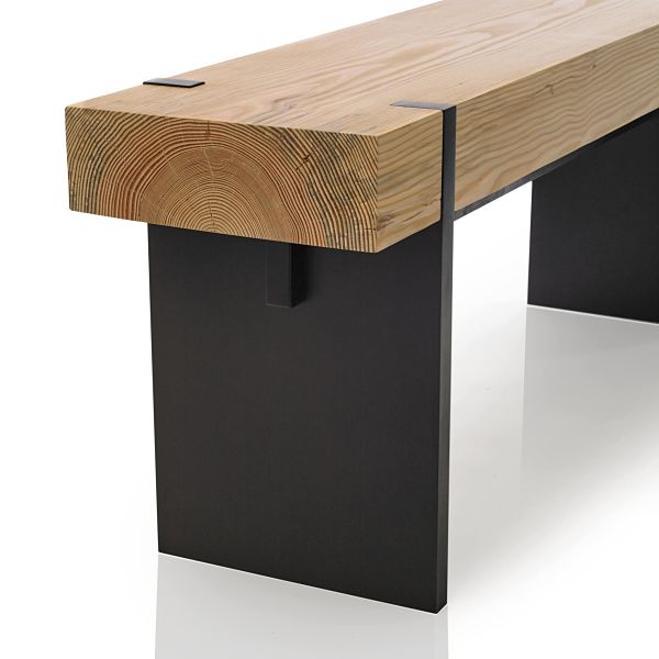 Solid Wood & Matte Black Bench | Autonomous Furniture | Canada